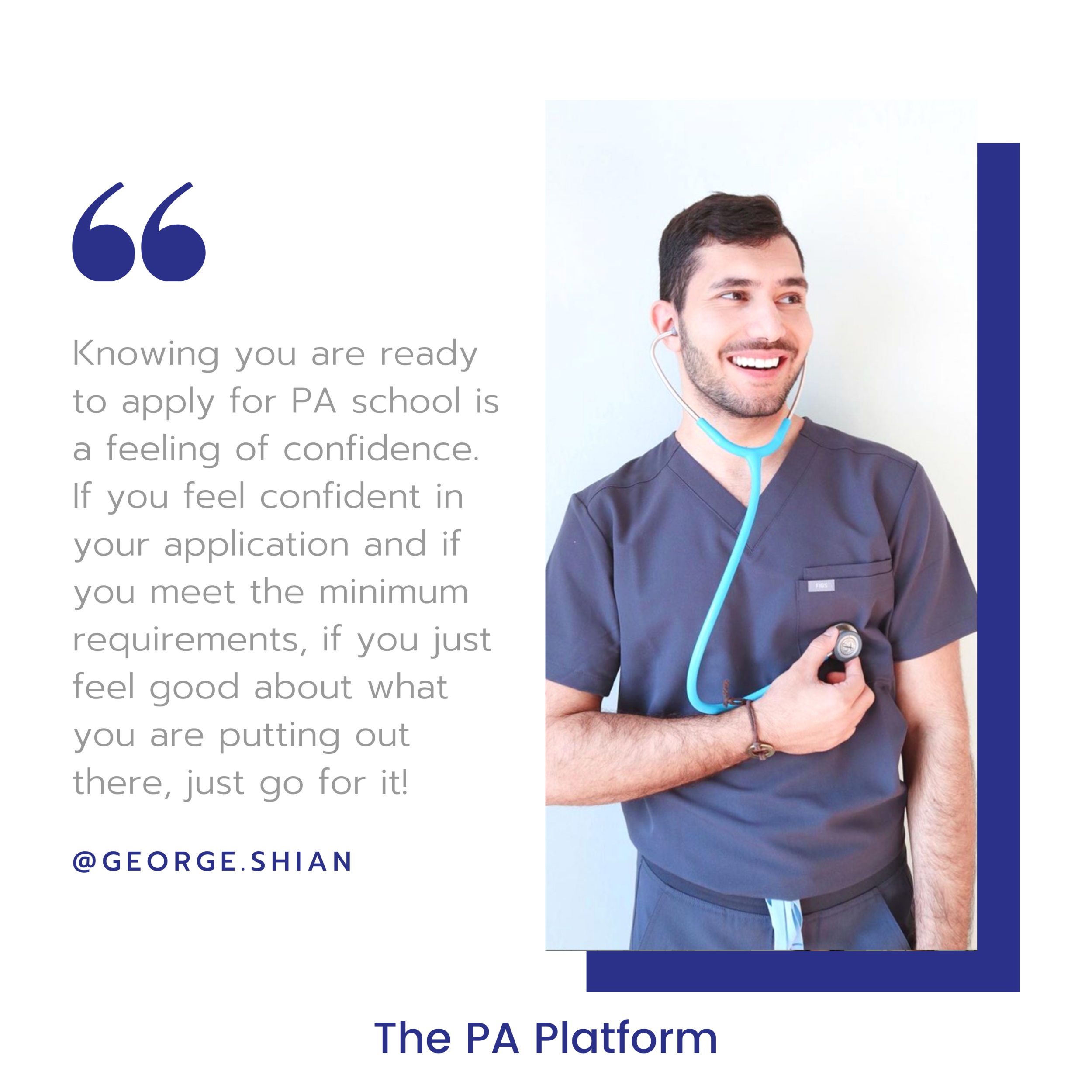 Successful First-Time Applicant - George @george.shian — The PA Platform