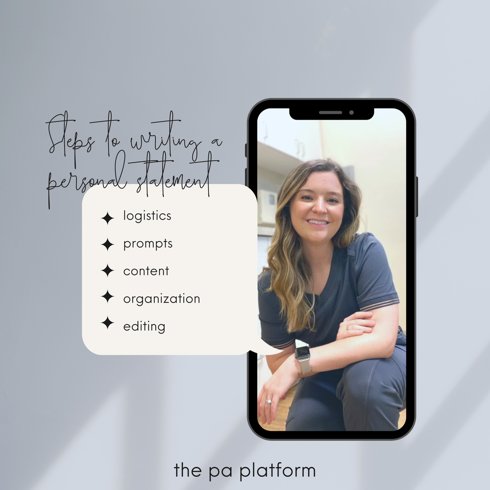 Steps to Writing a Personal Statement — The PA Platform