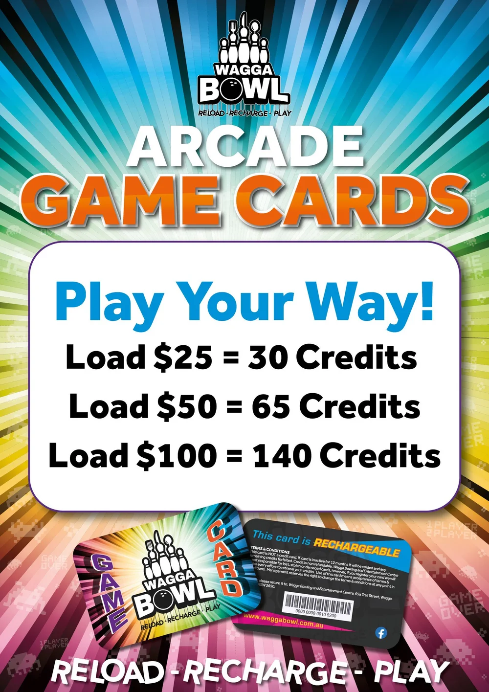 ARCADE INFO — Wagga Bowl