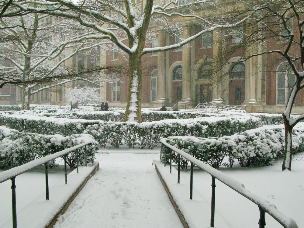 Columbia University Campus Snow