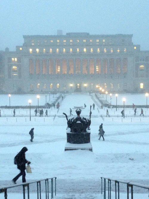 Columbia University Campus Snow
