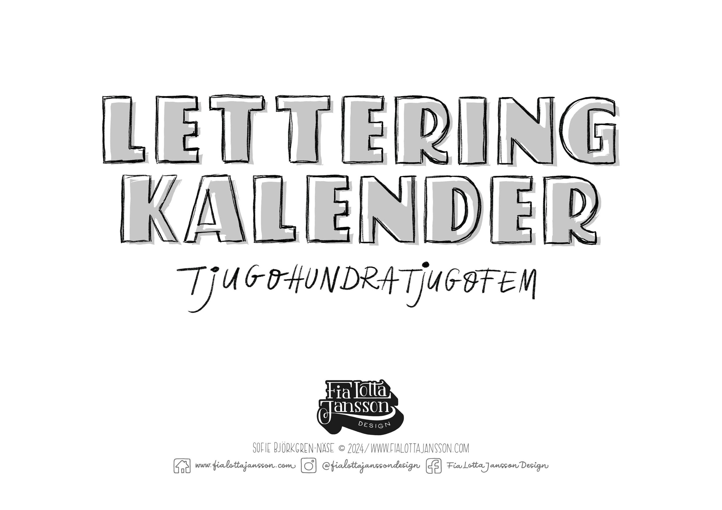 Letteringkalender 2025 — Fia Lotta Jansson Design