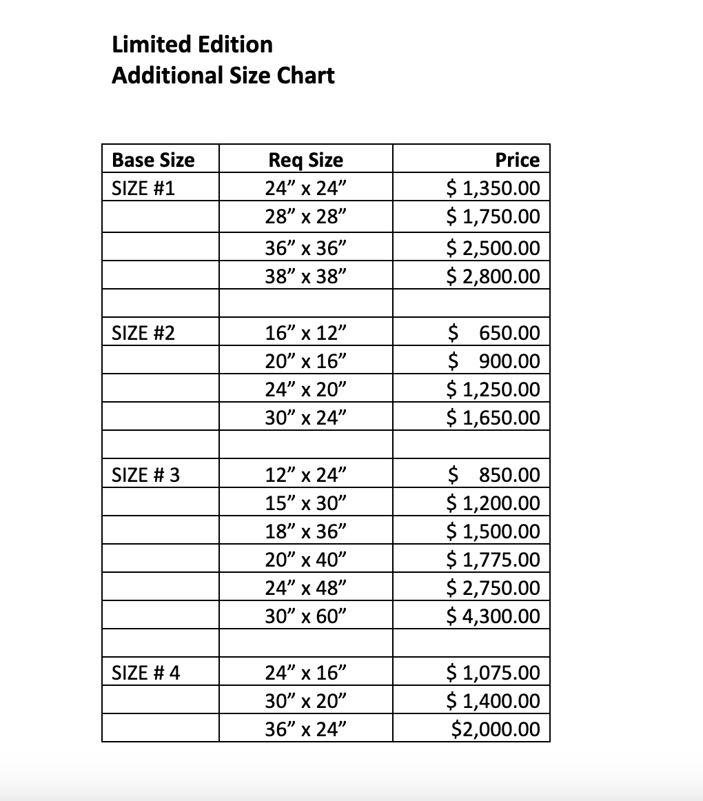 Size Chart — Nisla