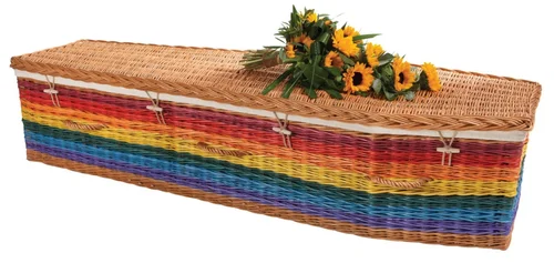 Rainbow Willow Coffin, by Somerset Willow - Poetic Endings