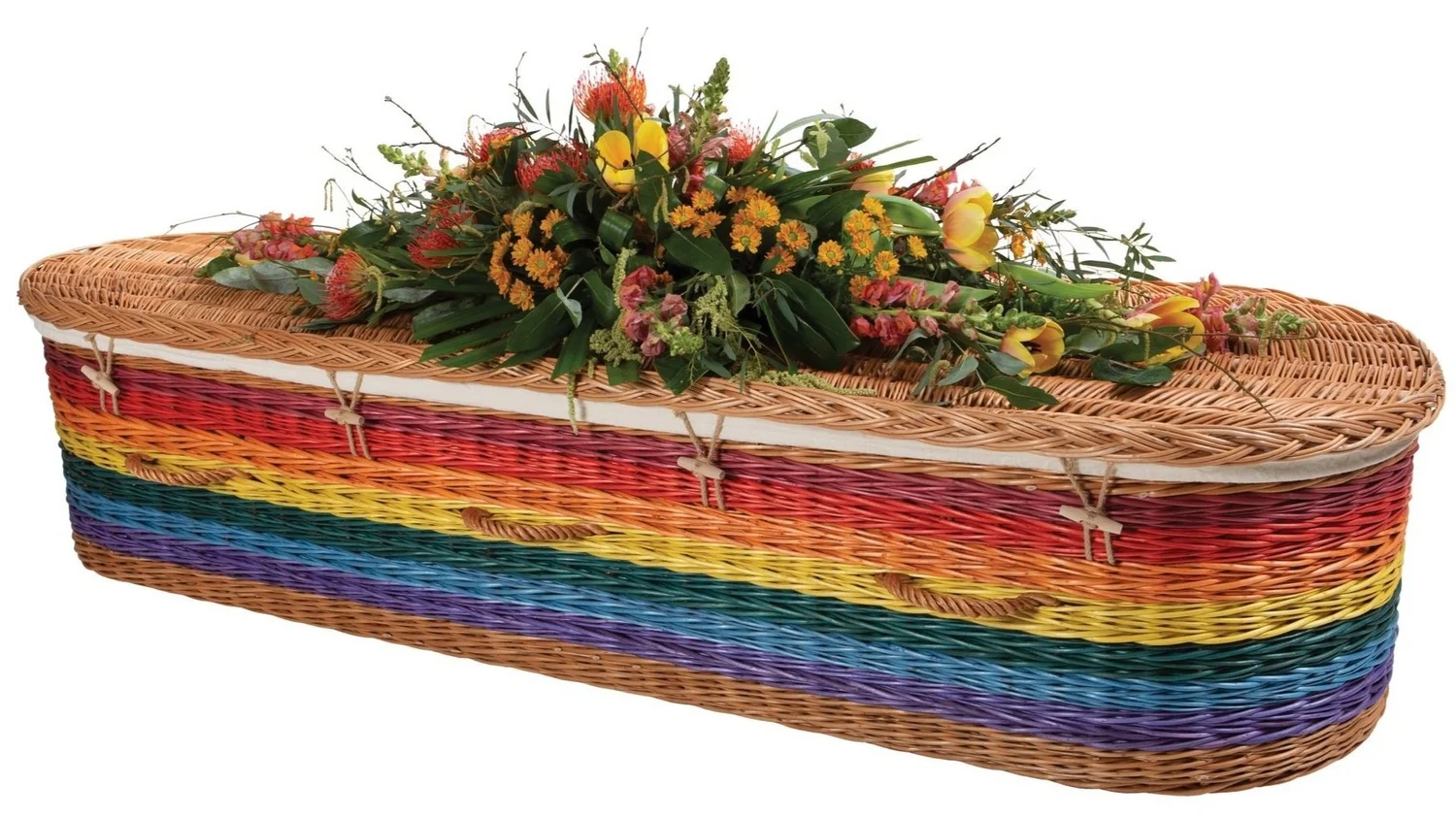 Rainbow Willow Coffin, by Somerset Willow - Poetic Endings