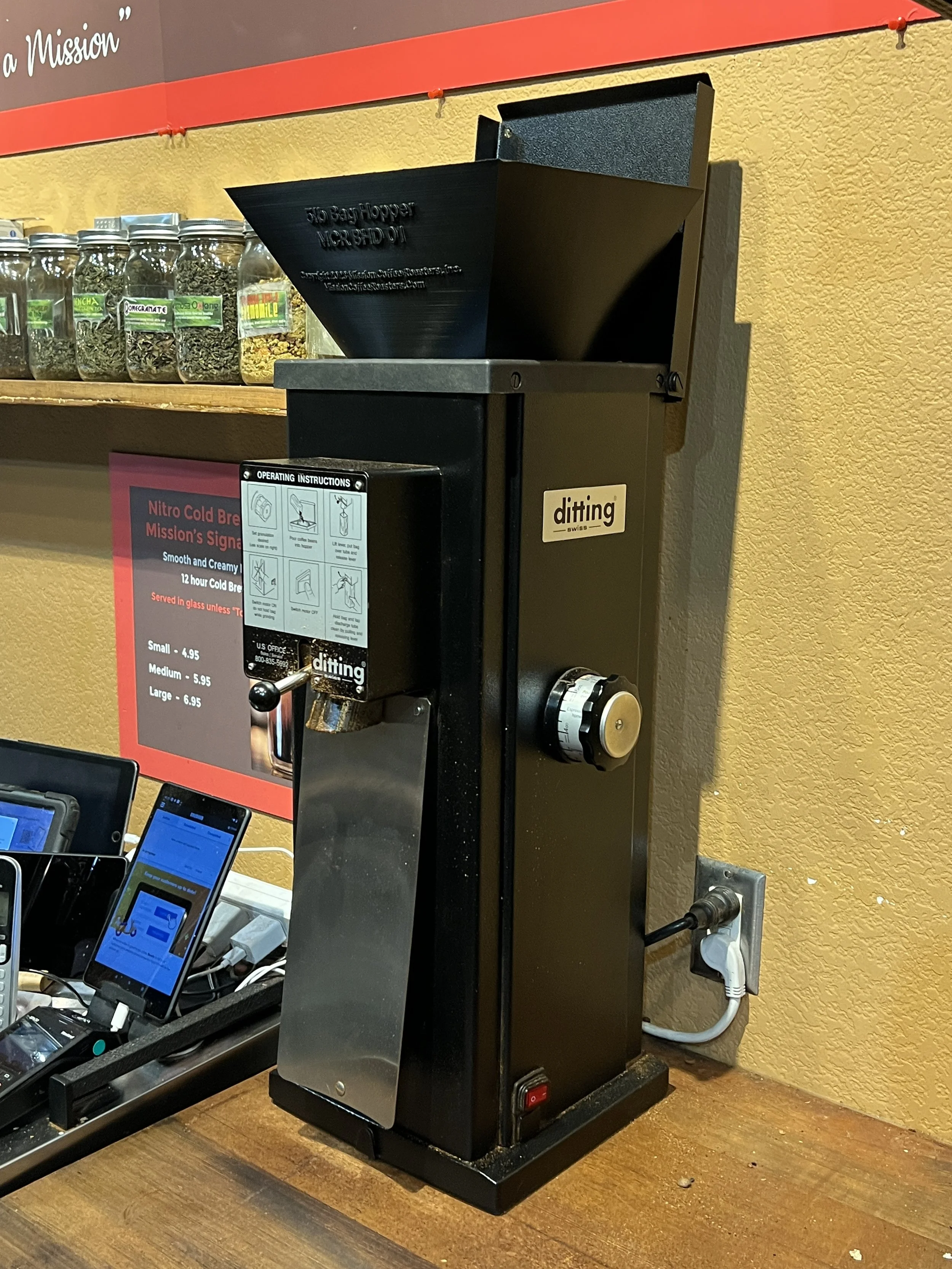 Bagging and Grinding Tools — Mission Coffee Roasters, Inc.