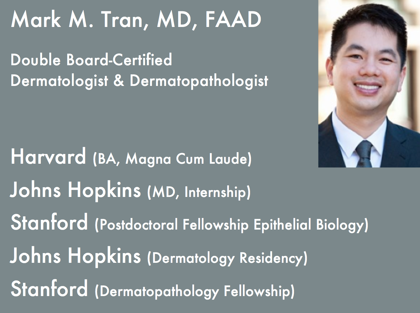 Dr. Mark M. Tran — Best Dermatologists in Corona Del Mar, Newport Beach