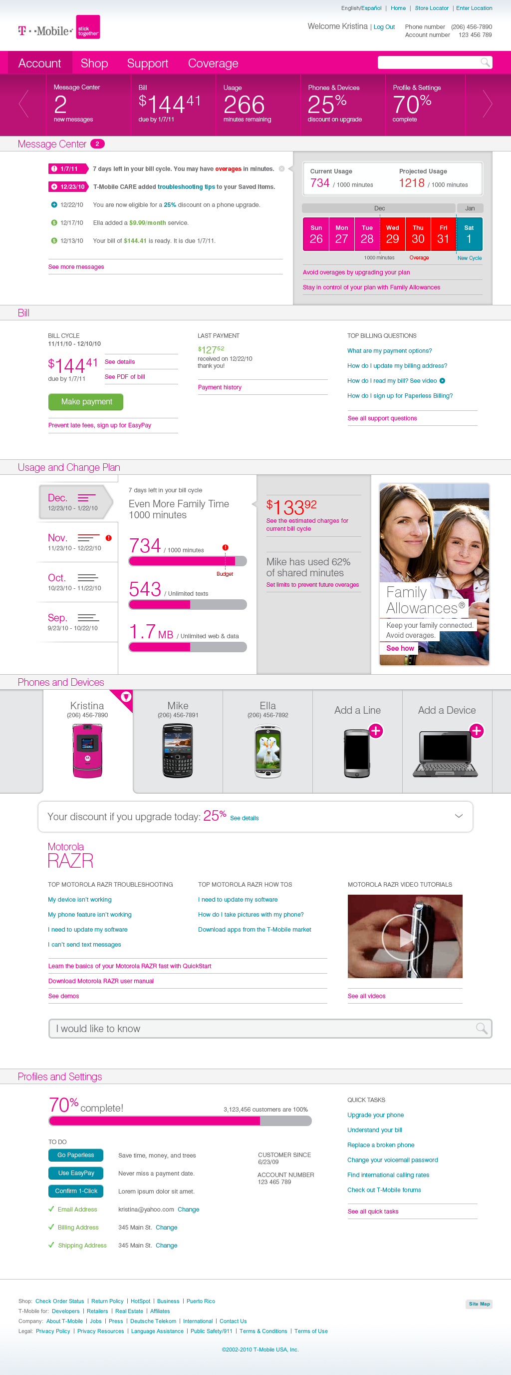 T-Mobile.com Redesign — Spacialform
