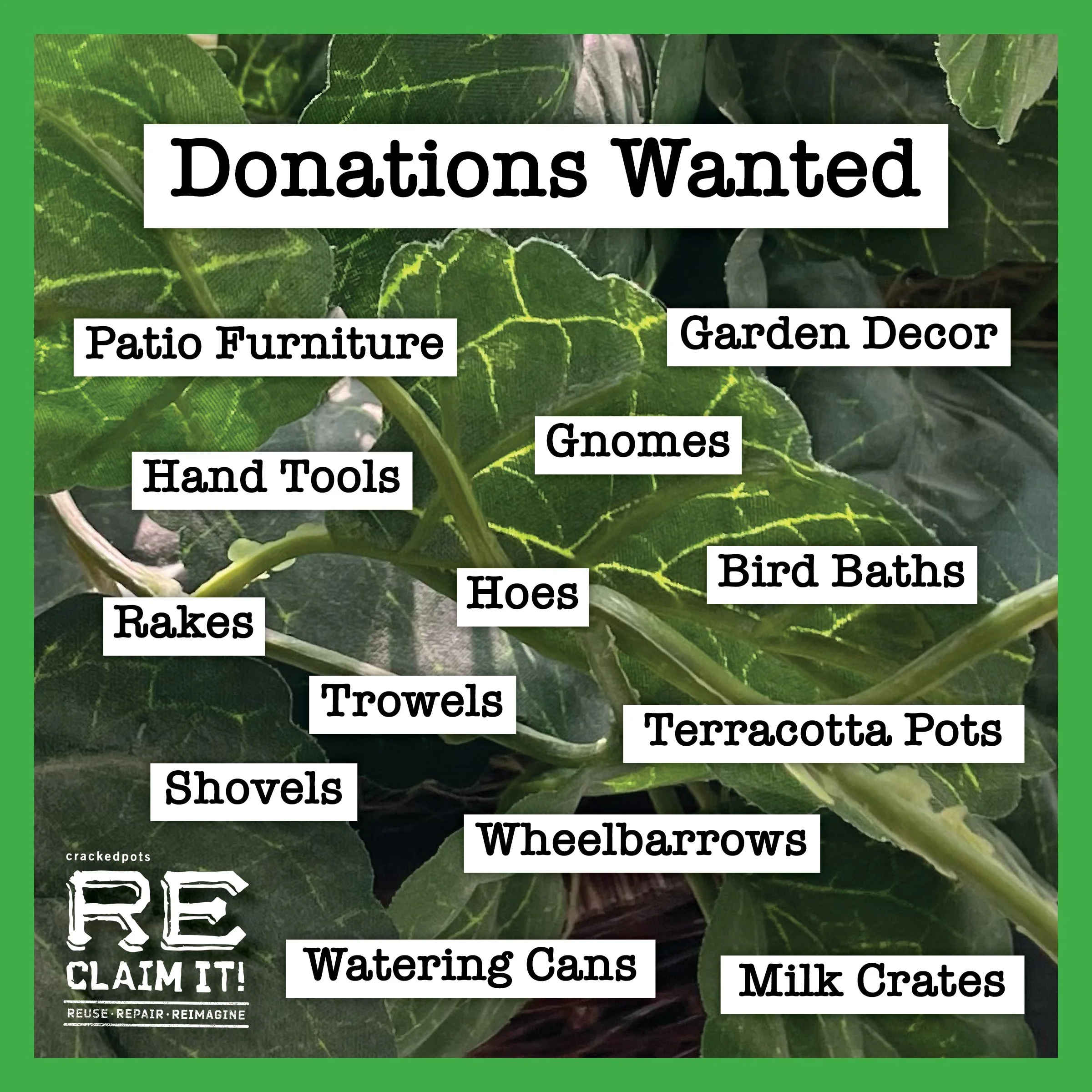 Material Donations — ReClaim It