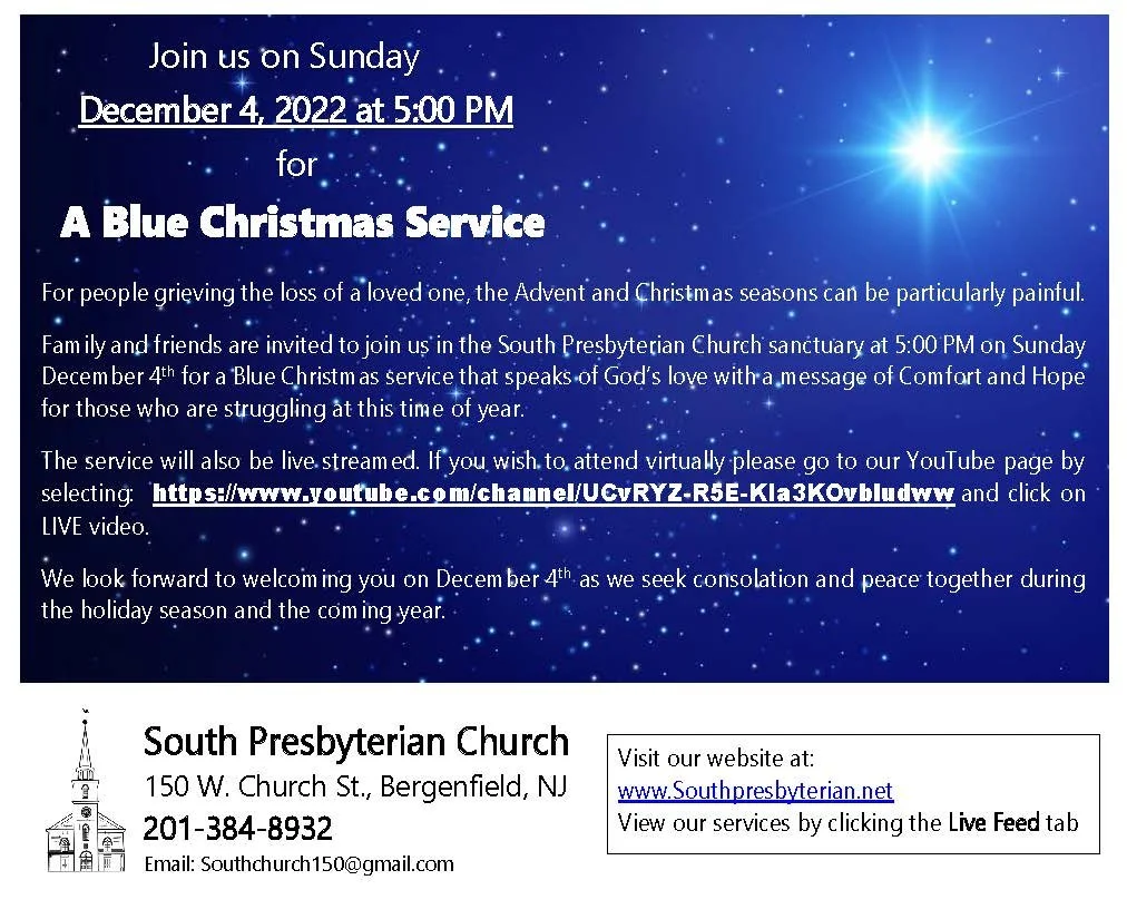 Blue Christmas Liturgy Service