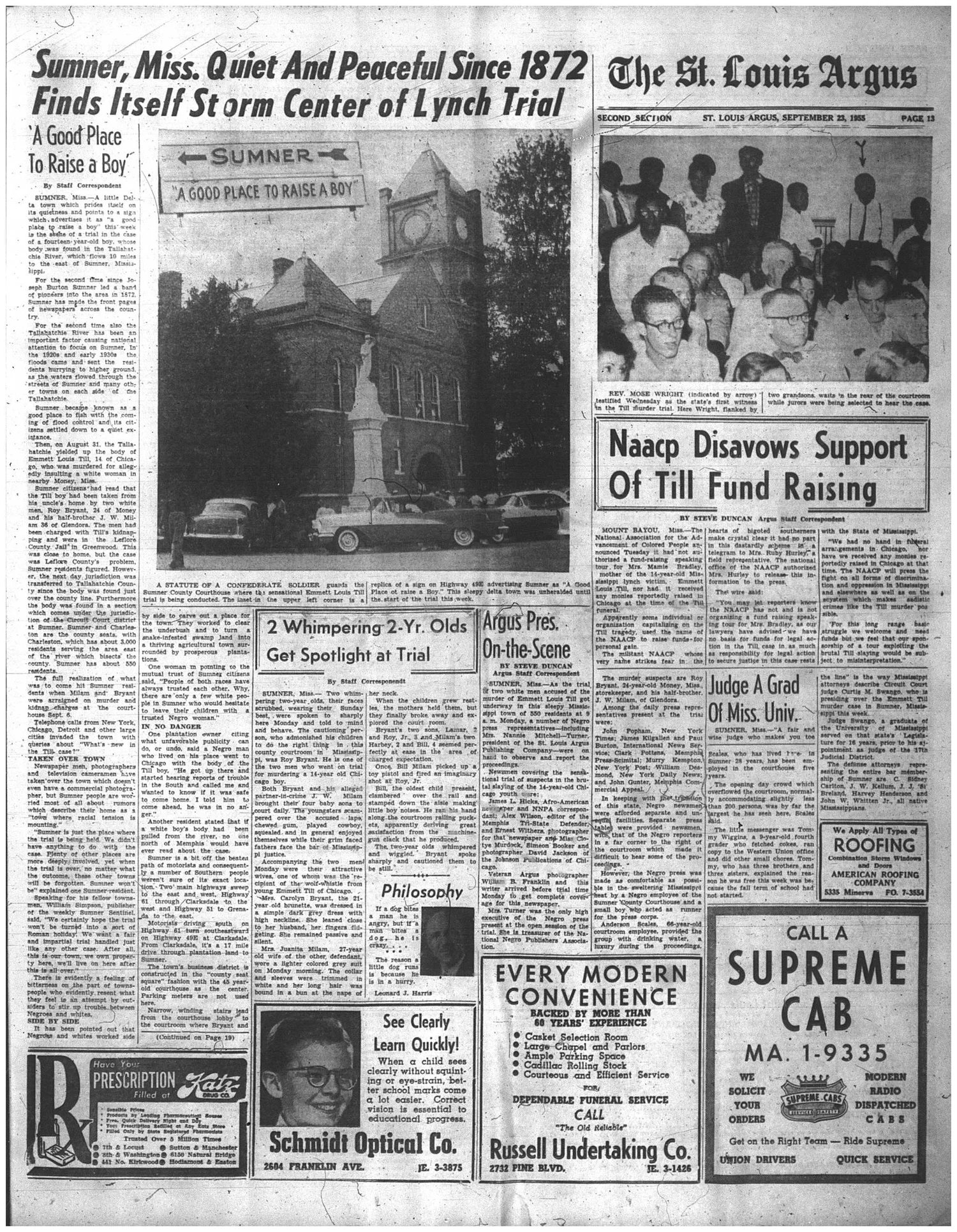 Emmett Till Newspaper Headlines