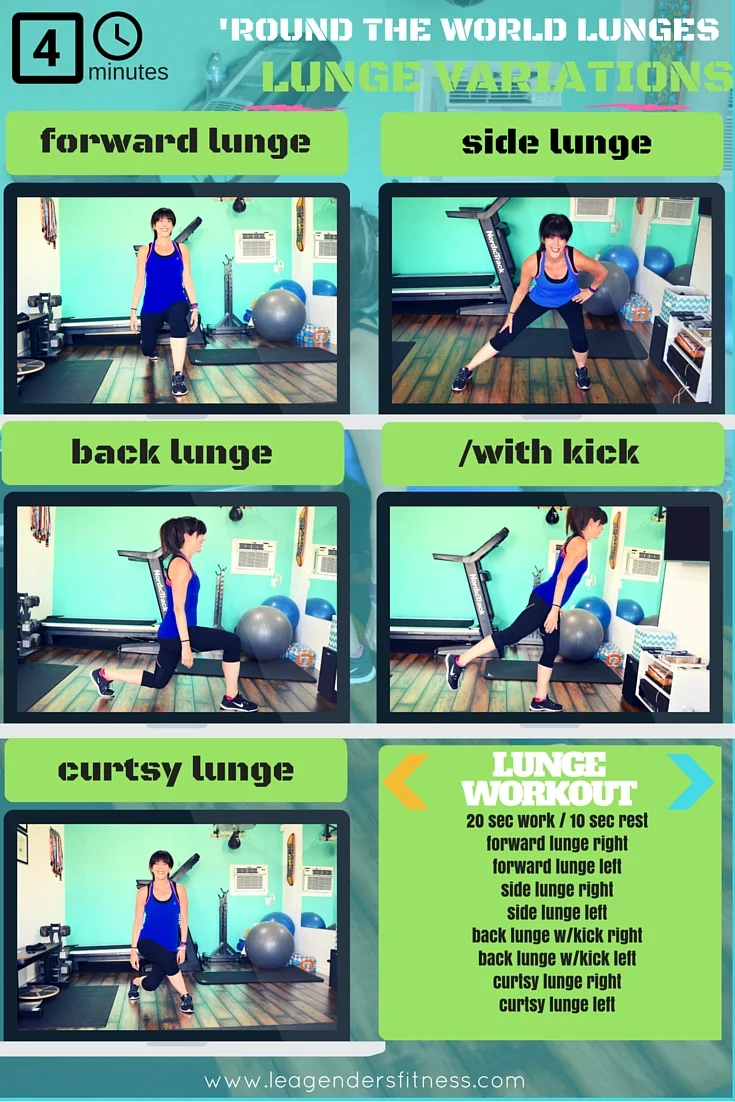 'Round the World Lunges: 4 Minute Lunge Workout — Lea Genders Fitness