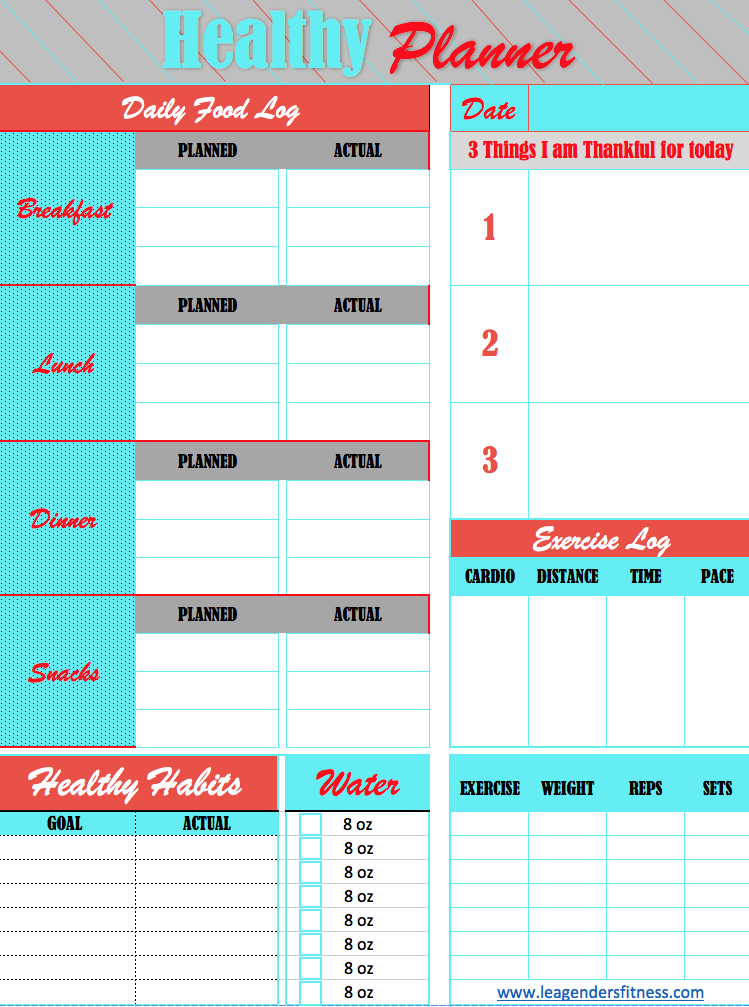 Tracking Results: Healthy Planner and 4 Week Tracker Printable ...