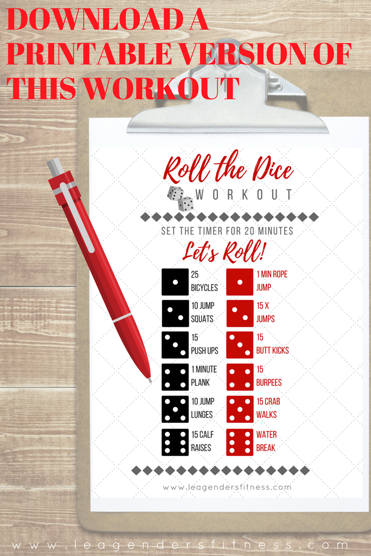 ROLL THE DICE WORKOUT & A FITNESS DICE GIVEAWAY — Lea Genders Fitness