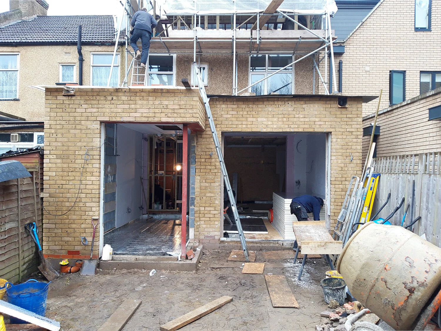 House extension in Raynes Park now under construction