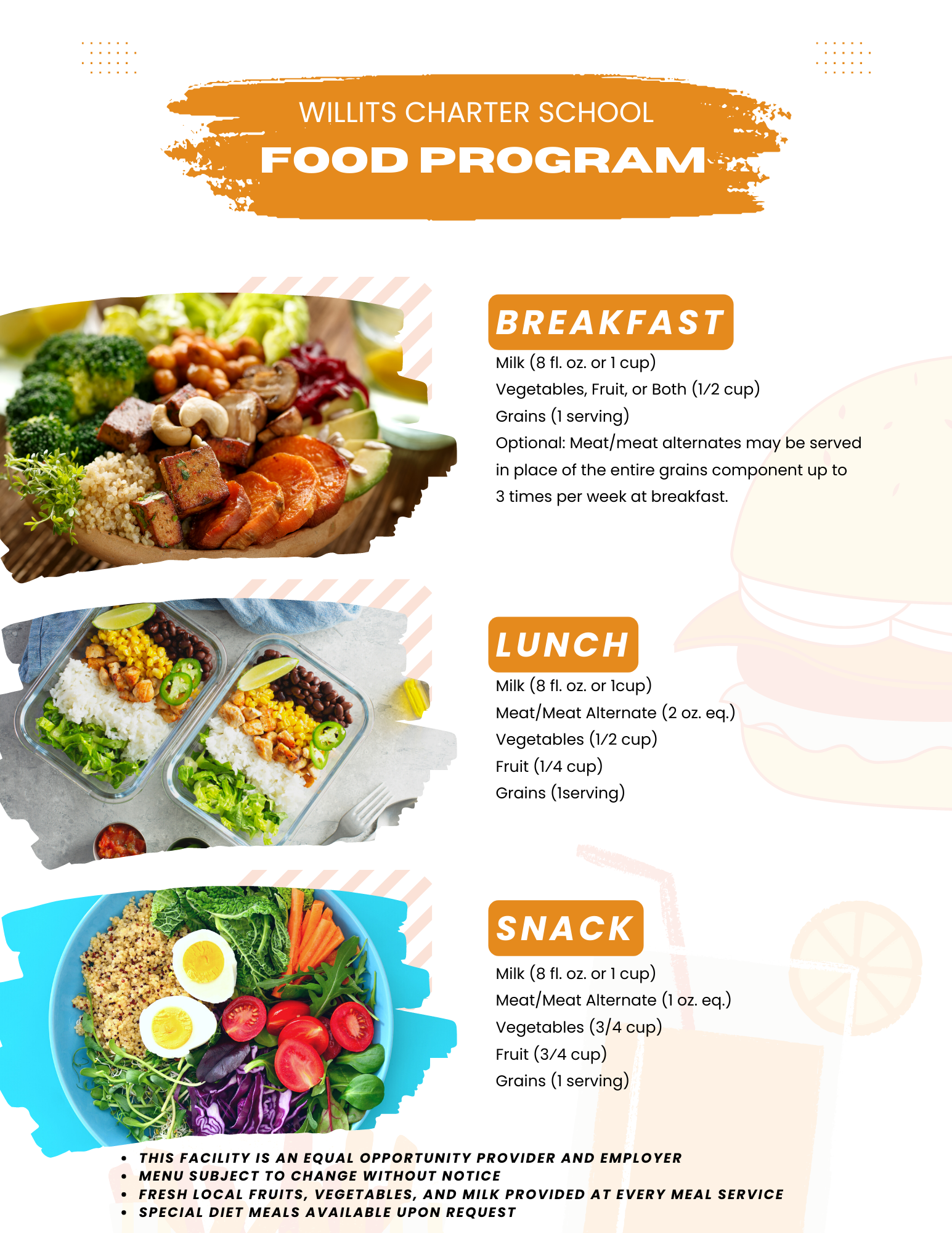 Food Menu — Willits Charter School