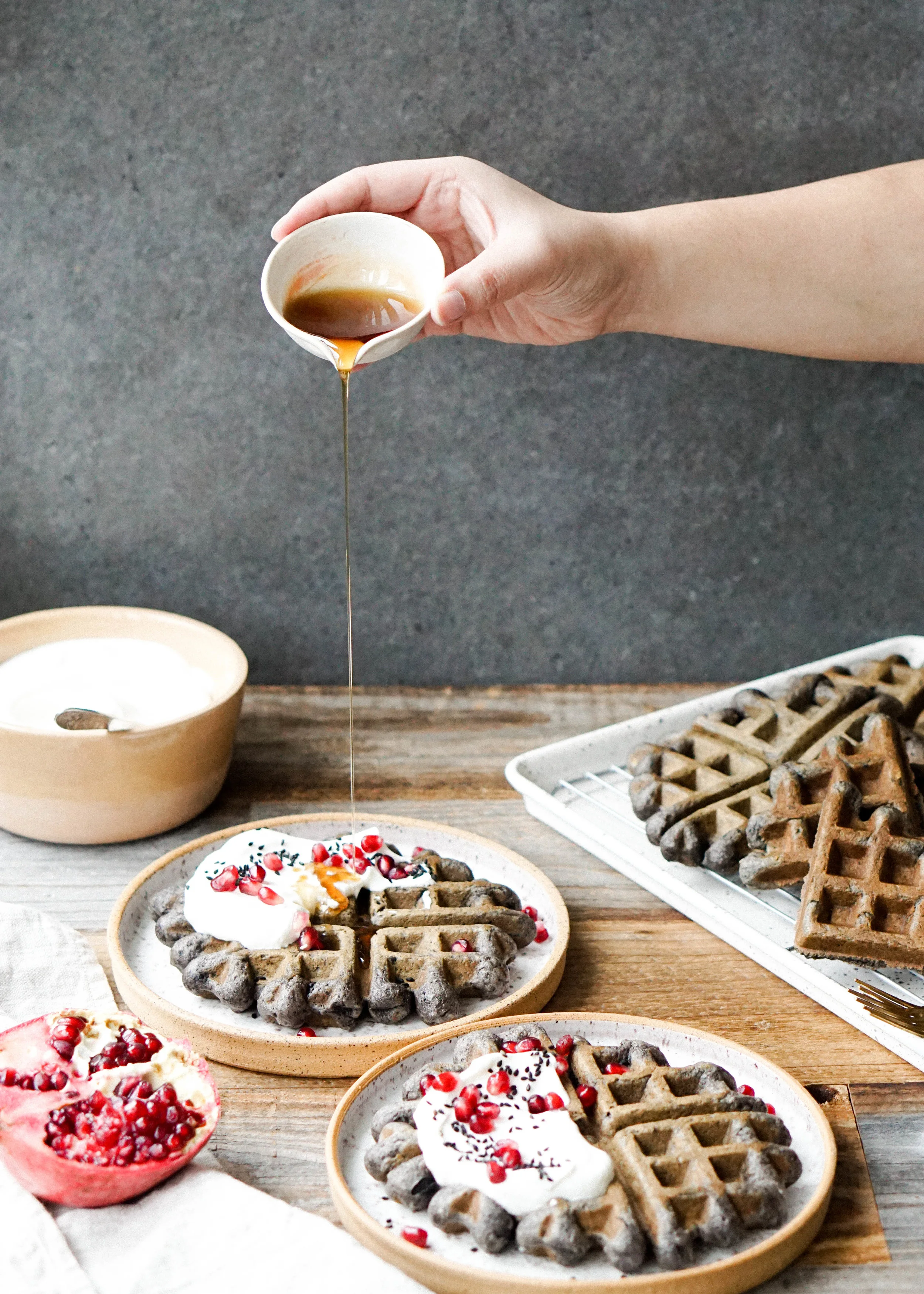 Black Sesame Waffles — Eat Cho Food