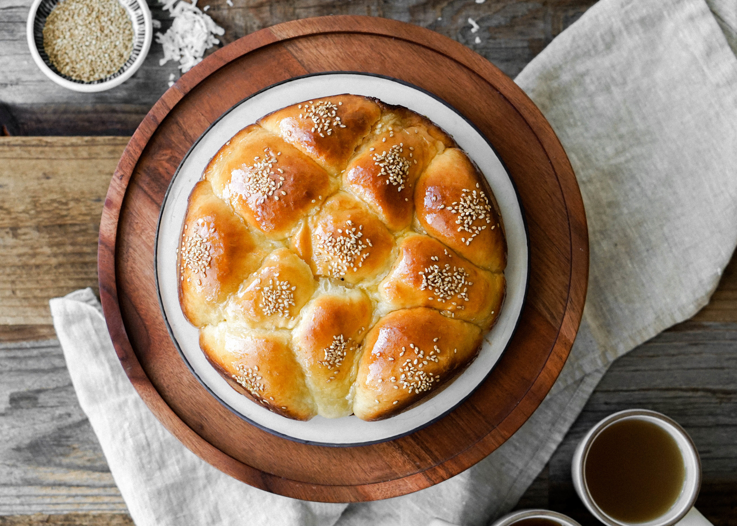 Pull Apart Coconut Buns — Eat Cho Food