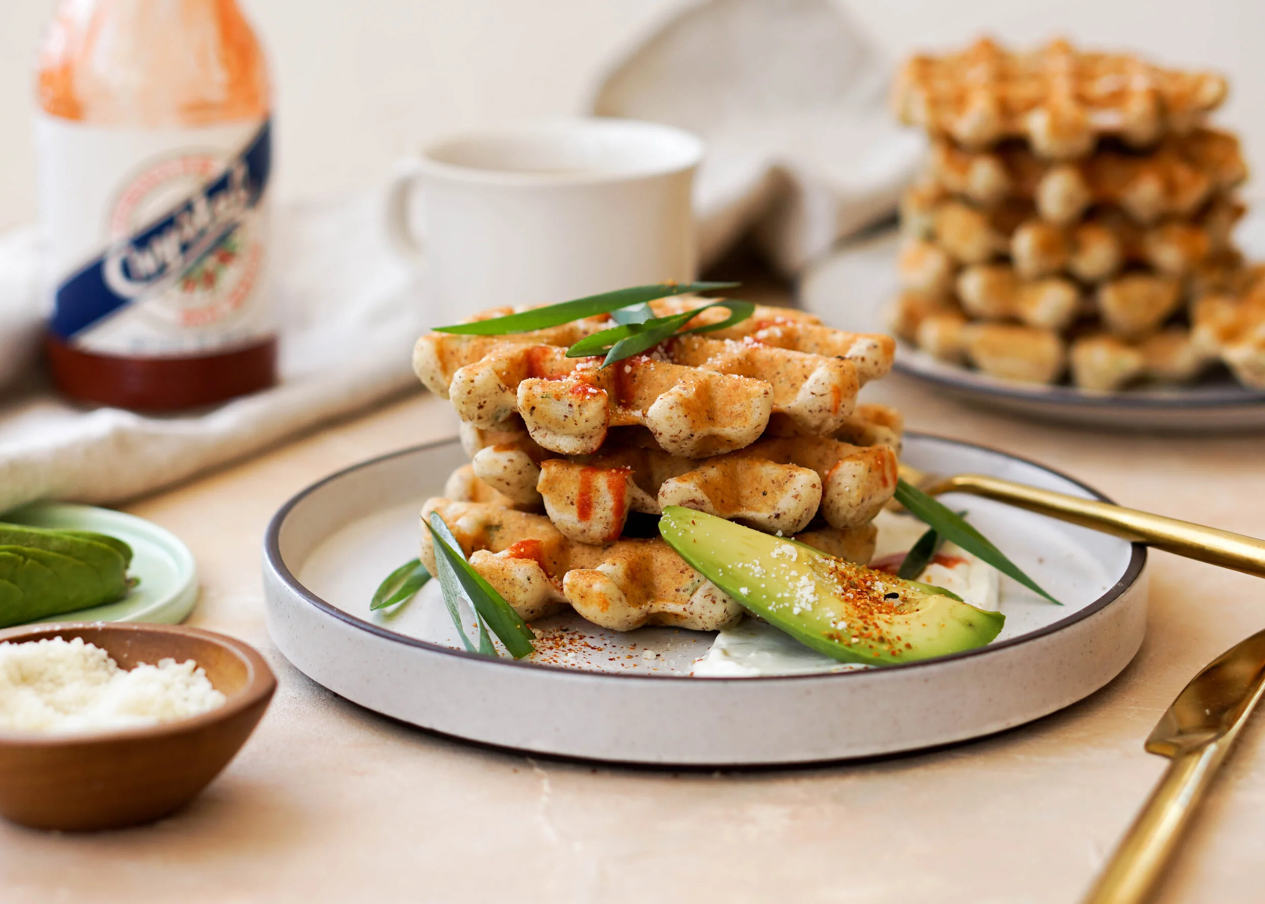 Savory Almond Mochi Waffles — Eat Cho Food