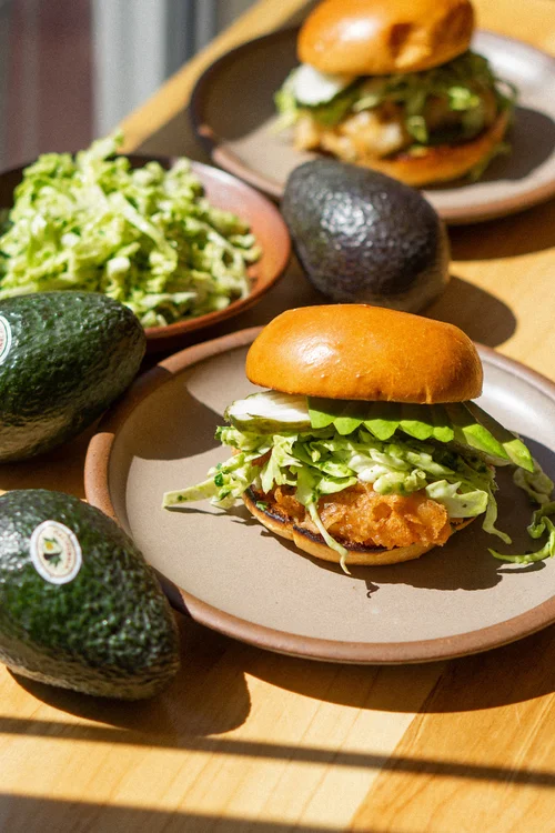 Tempura Fish Sandwiches with California Avocado Slaw — Eat Cho Food