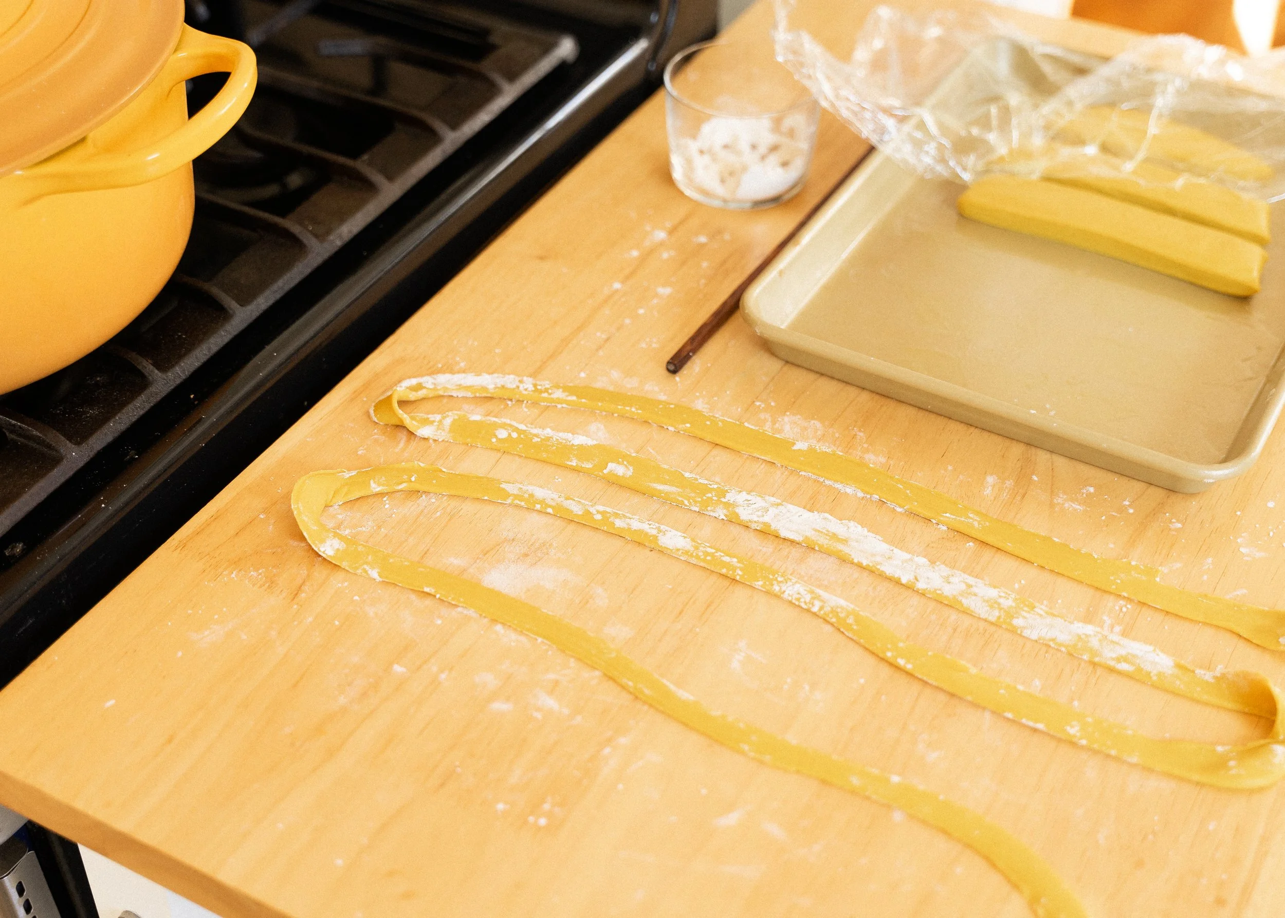 Turmeric Hand Pulled Noodles with A Little Sizzle — Eat Cho Food