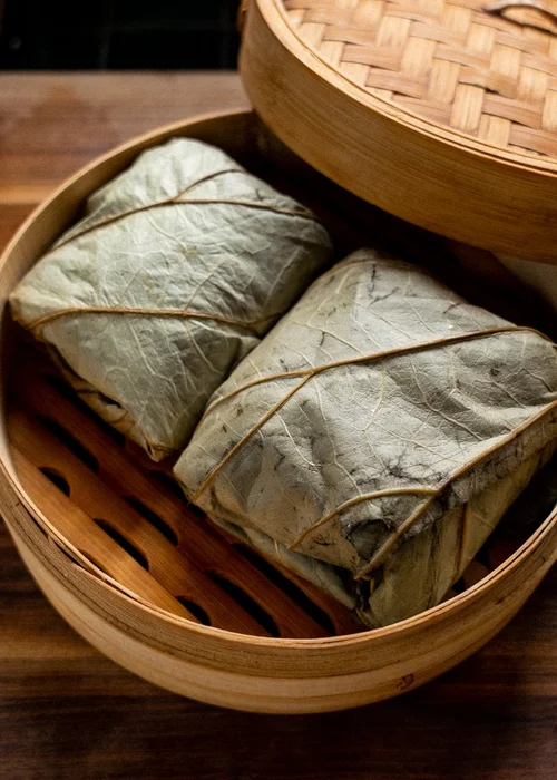 Lo Mai Gai (Lotus Wrapped Sticky Rice) — Eat Cho Food
