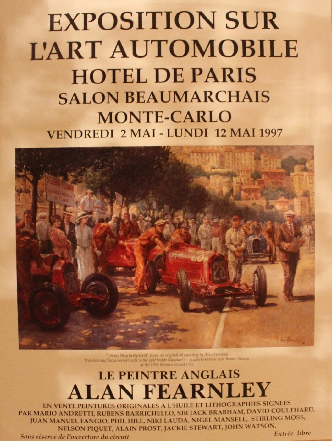 1988 Monaco Art Exhibit Poster — Williamsburg Art Gallery
