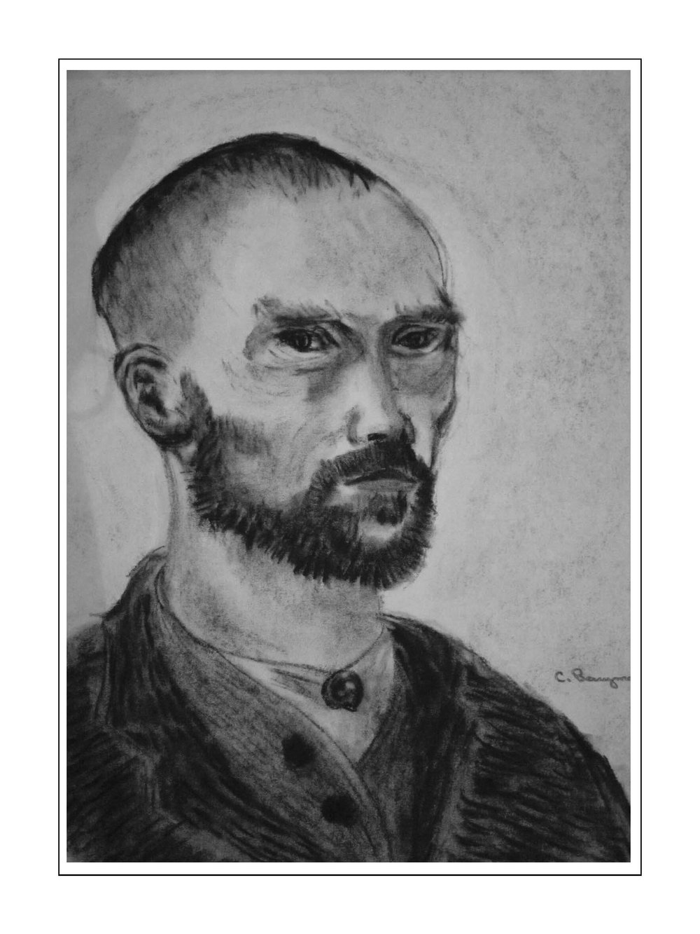 Vincent Van Gogh Self Portrait Drawing