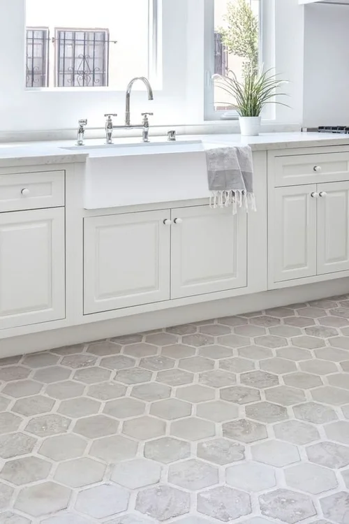 Off White Kitchen Floor Tiles