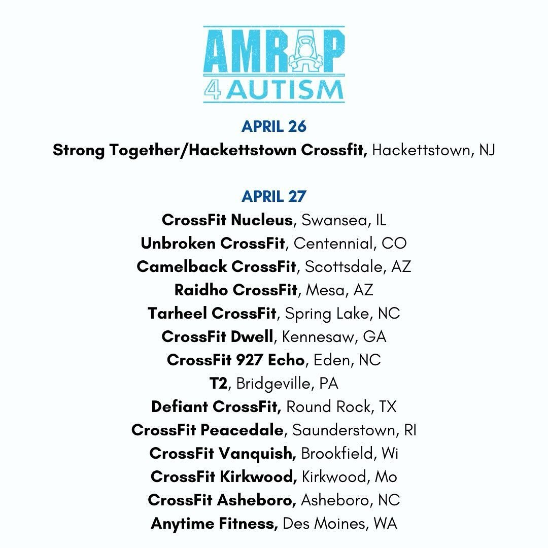 AMRAP 4 AUTISM
