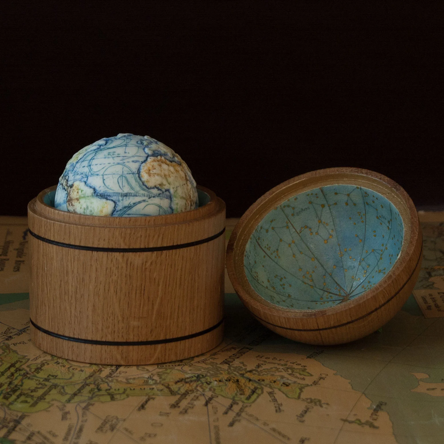 'Observatory' Desk Oak Case — THE LITTLE GLOBE CO