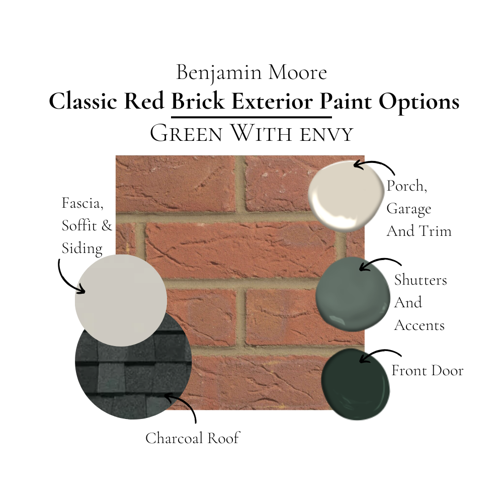 Red Brick Exterior Paint Color Benjamin Moore Paint Palette Classic ...