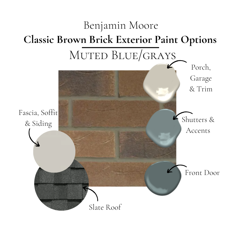 Brown Exterior Benjamin Moore Paint Palette Classic Exterior Design ...