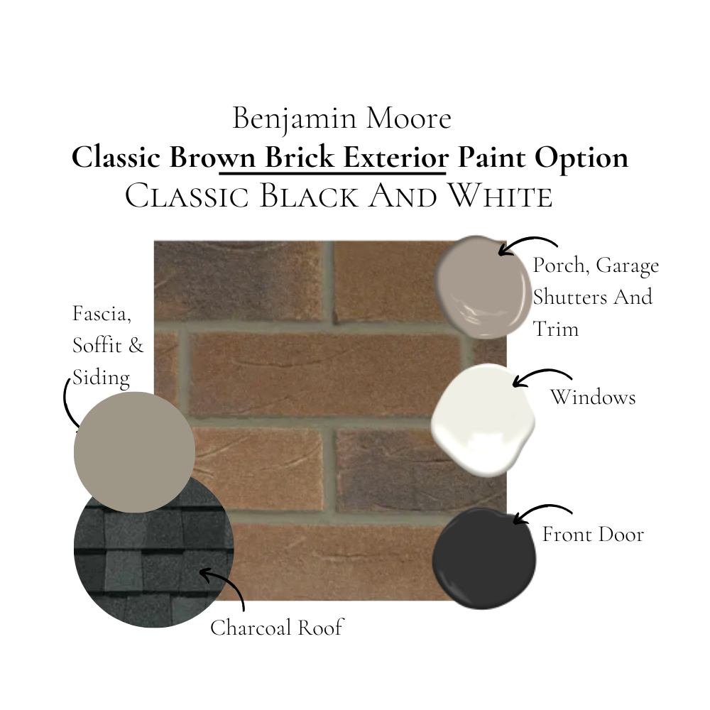 Brown Exterior Benjamin Moore Paint Palette Classic Exterior Design ...