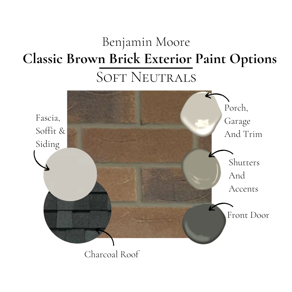 Brown Exterior Benjamin Moore Paint Palette Classic Exterior Design ...