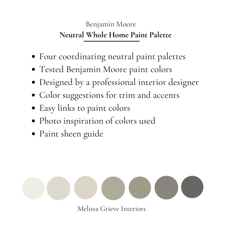 Pale Oak Benjamin Moore Coordinating Colors Whole House Paint Palette ...