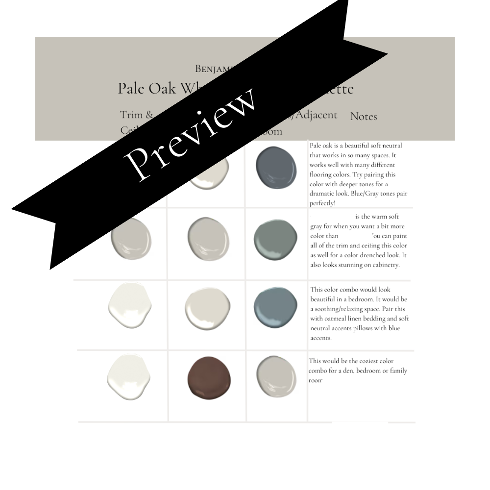 Honey Oak Paint Palette Benjamin Moore Coordinating Paint Colors That ...