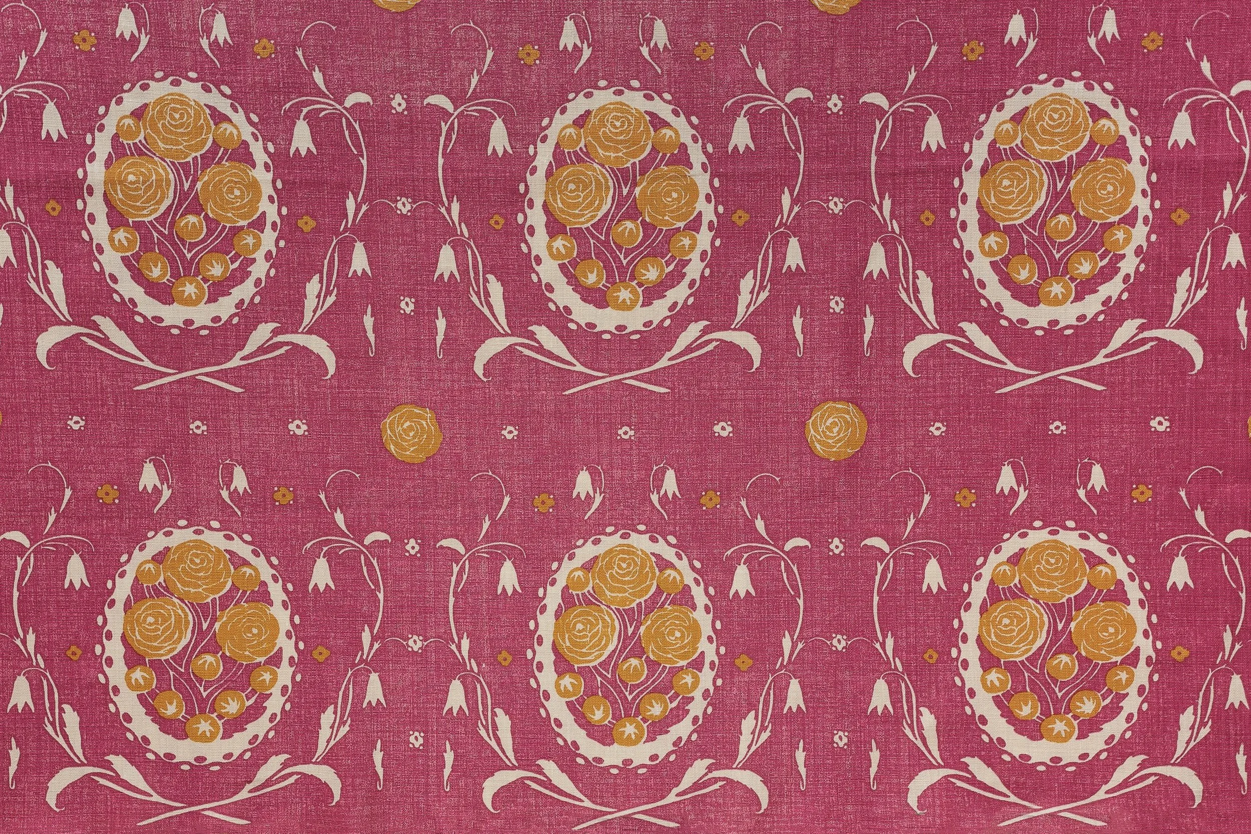 Pivoine - Magenta / Burnt Orange — Alice Sergeant textiles
