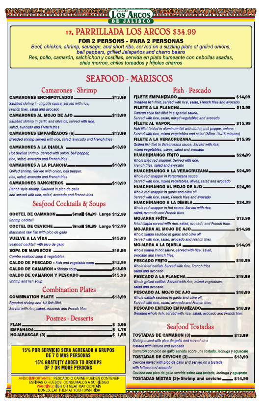 Los Arcos de Jalisco - Full Menu