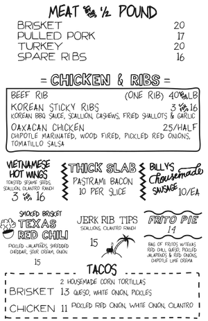 Menu Red Hook — Hometown