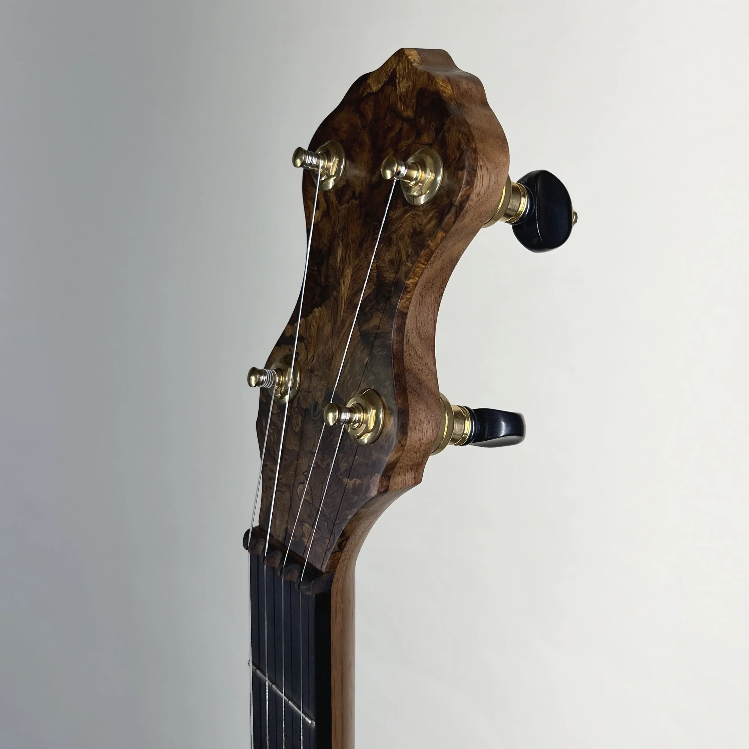 Walnut Banjo 12” Whyte Laydie with a Burled Ash Headstock — The Ozark ...