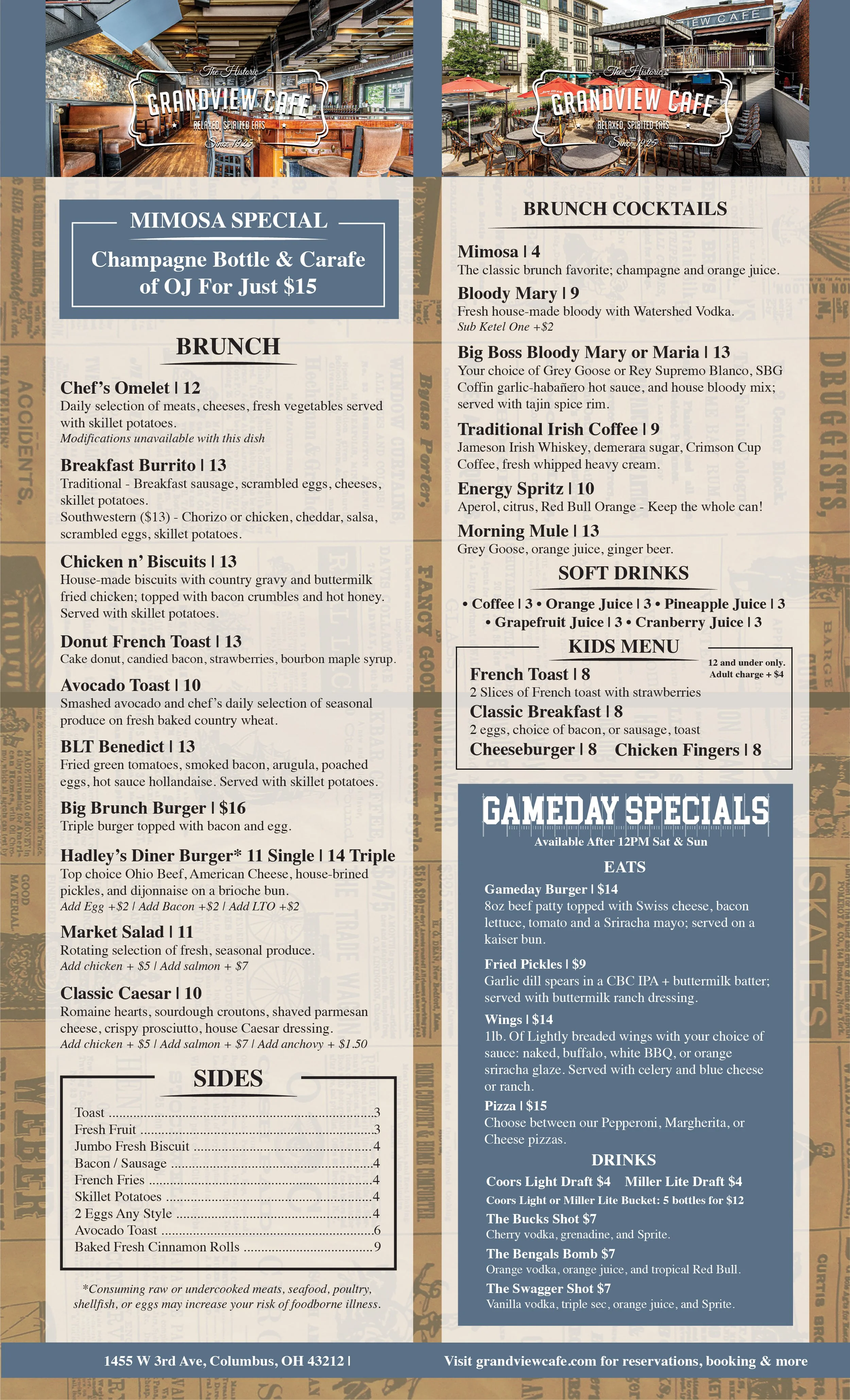 Menu — Grandview Café