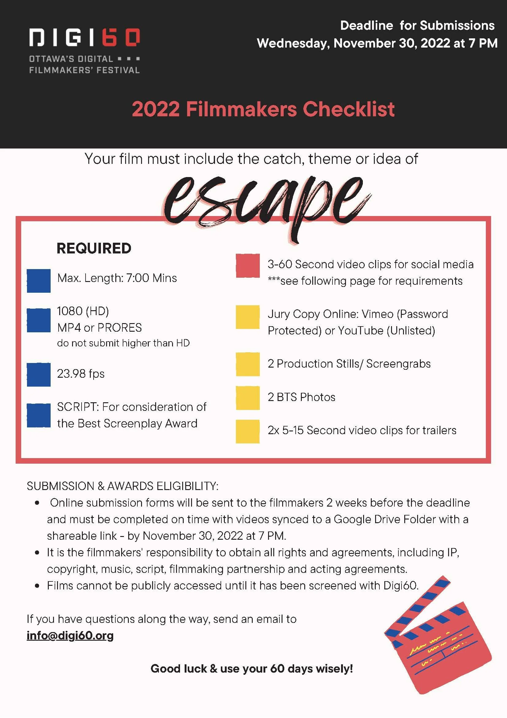 2022 Filmmaker Checklist — Digi60 Filmmakers' Festival