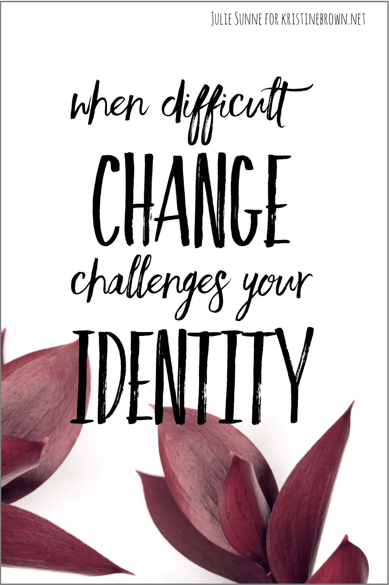 When Difficult Change Challenges Your Identity — Kristine Brown, Author