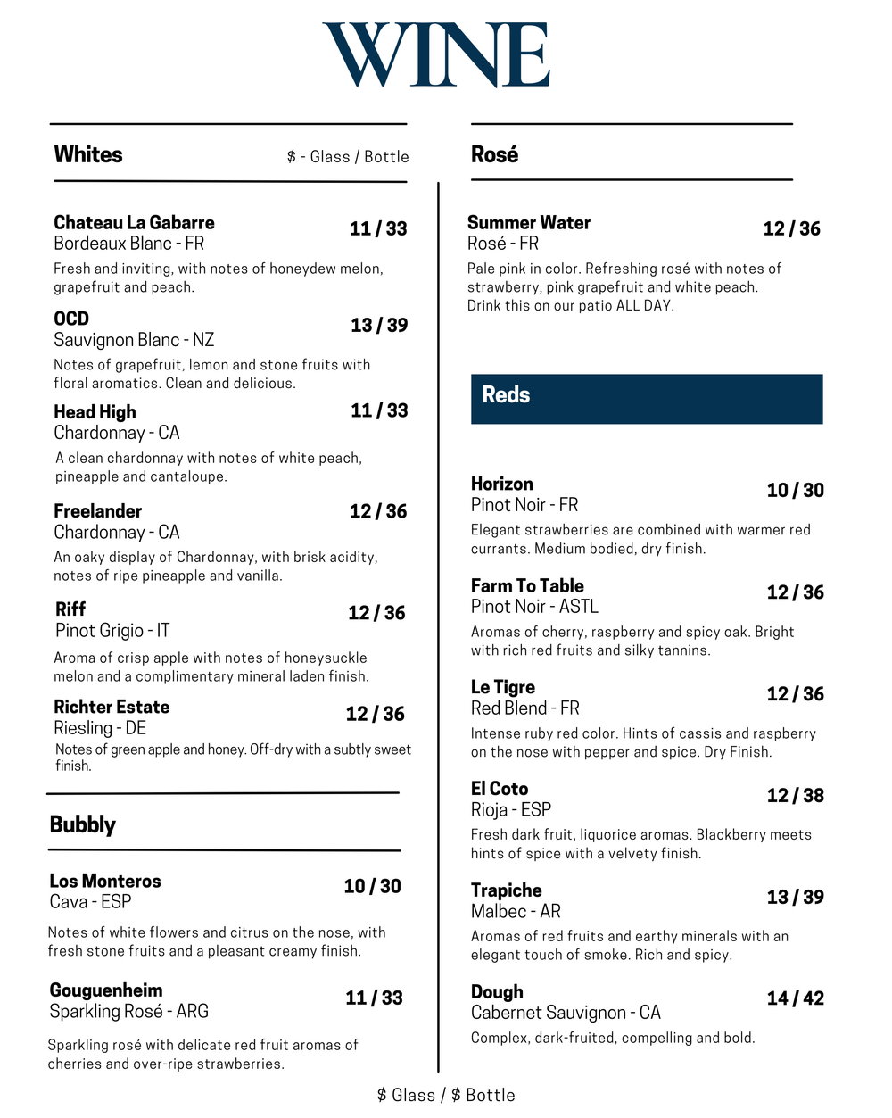 Cocktails + Wine — Peckish Pig
