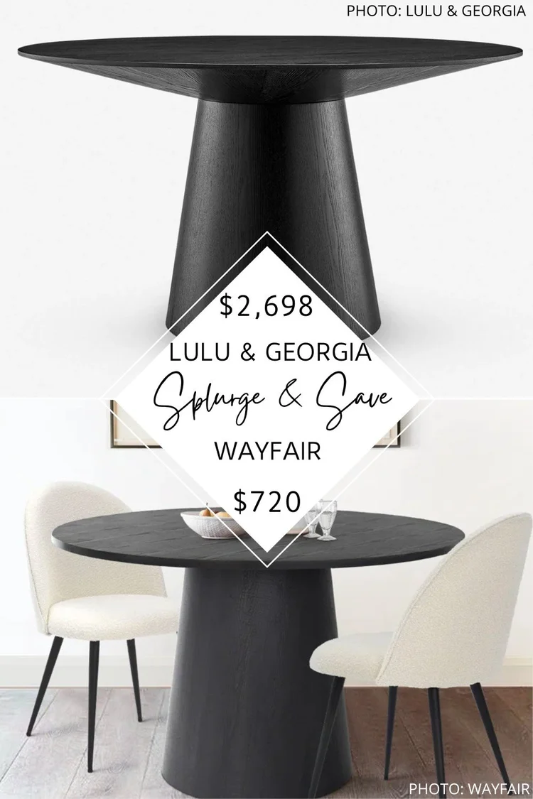 SPLURGE AND SAVE: LULU AND GEORGIA BARRA ROUND DINING TABLE DUPE ...
