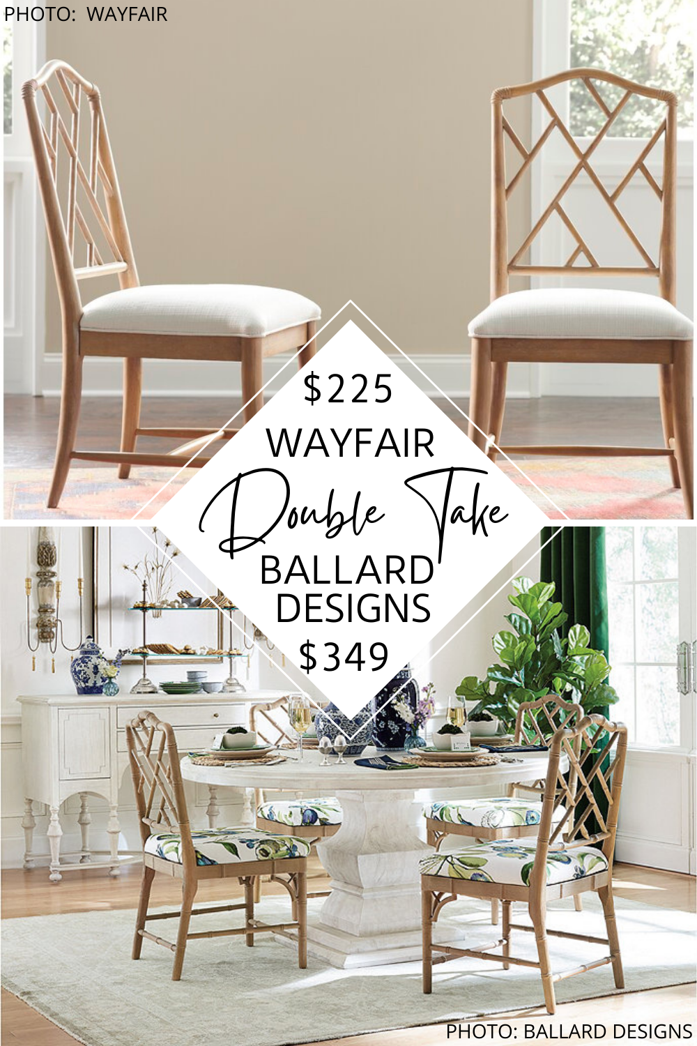 BALLARD DESIGNS DAYNA CHIPPENDALE SIDE CHAIR DUPE