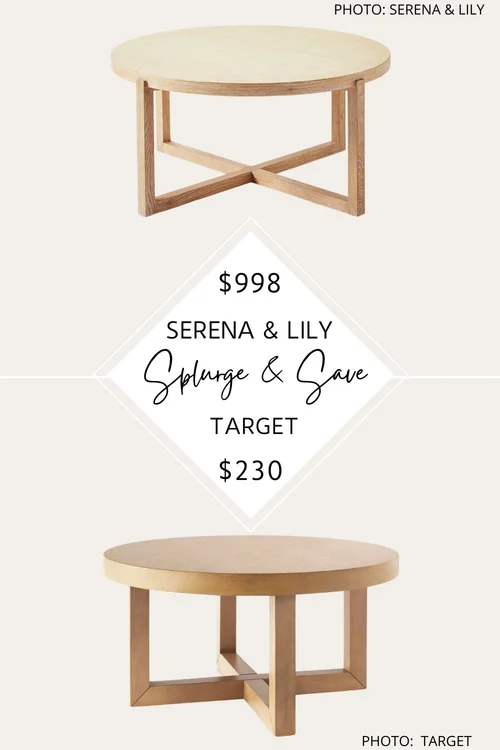 SERENA AND LILY CLIFTON COFFEE TABLE DUPE — KENDRA FOUND IT