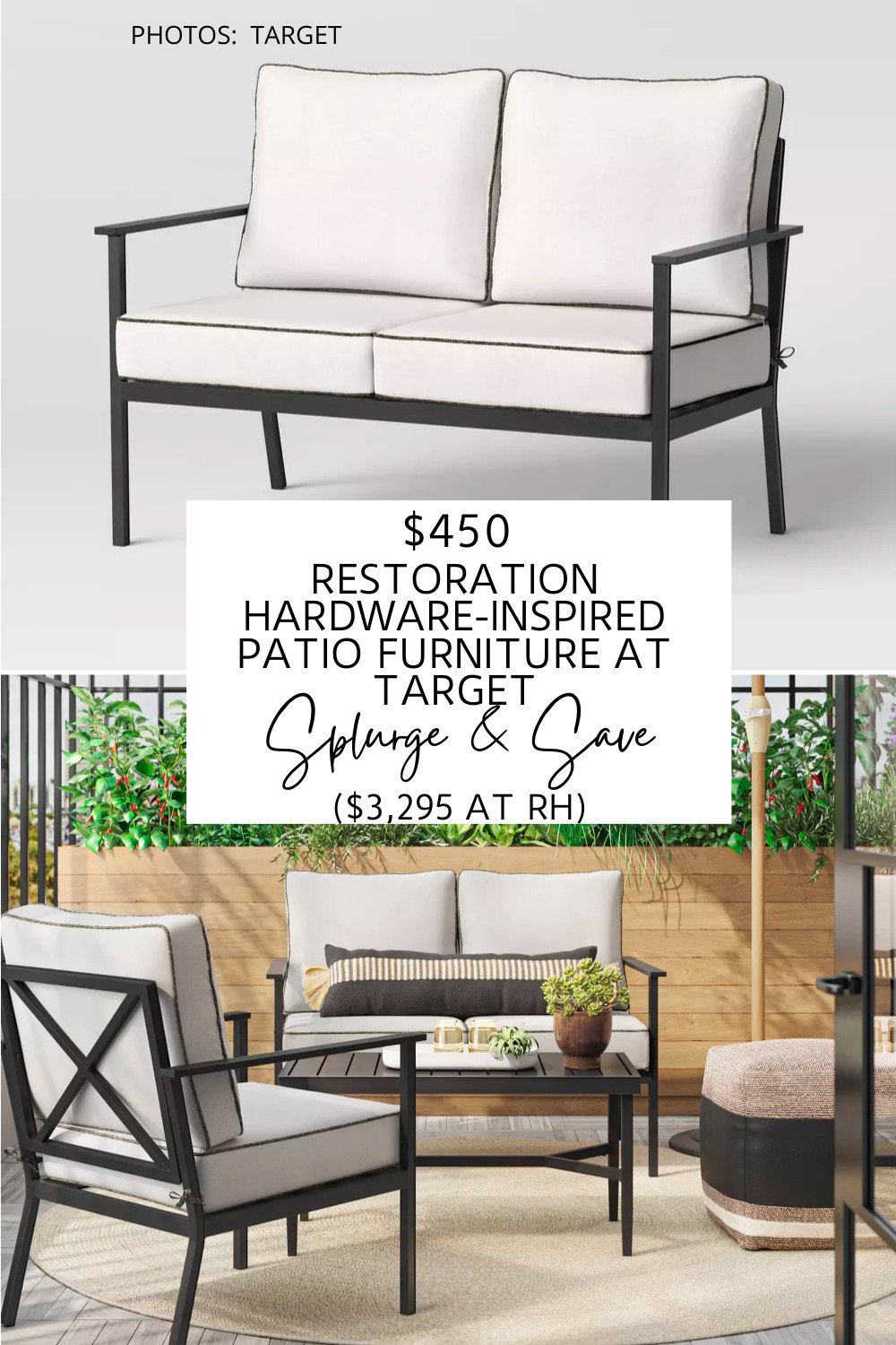 LOOK FOR LESS: RESTORATION HARDWARE TROUSDALE PATIO SET DUPE — KENDRA ...