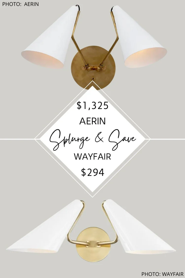 LIGHTING DUPE: AERIN CLEMENTE DOUBLE WALL SCONCE DUPE